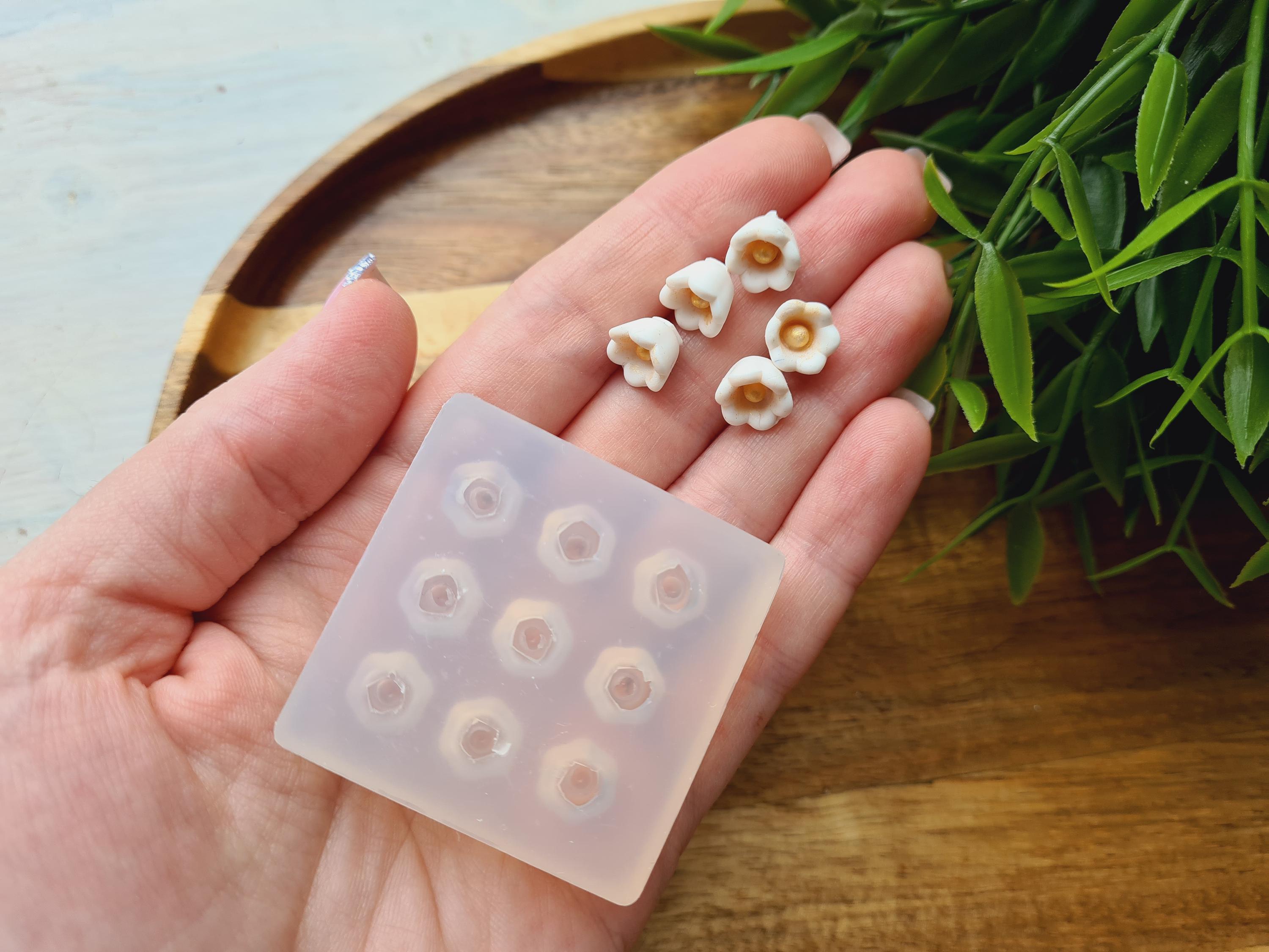 Silicone Mold of Lily of the Valley, Style 2, 9 Elements, ~ Ø 0.9 Cm, H ...
