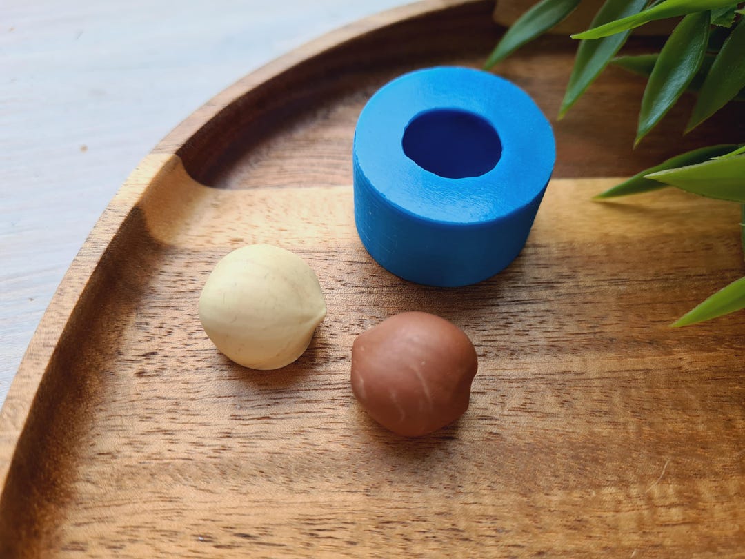 Silicone Mold of Hazelnut, Style 2, in Shell, ~ 1.6*1.8 Cm, H:1.2 Cm ...