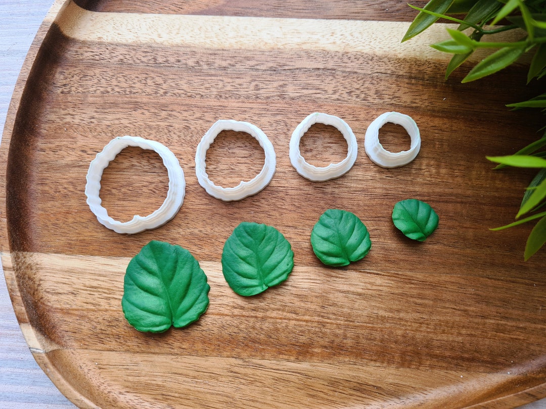 Violet Leaf, Set of 4 Cutters, One Clay Cutter or FULL Set, Earring ...