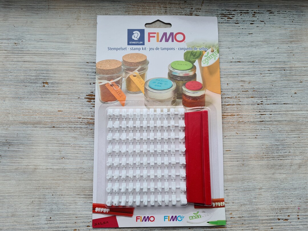 FIMO Alphanumeric Stamps, Letter and Number Impress Set, Cutter Tool ...