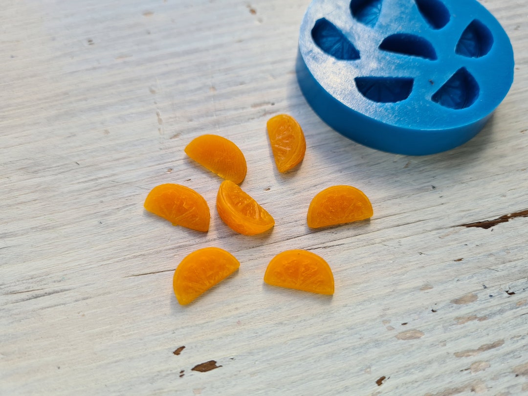 Silicone Mold of Mini Orange Slices, 7 Elements, 0.71.3 Cm, H:0.5 Cm ...
