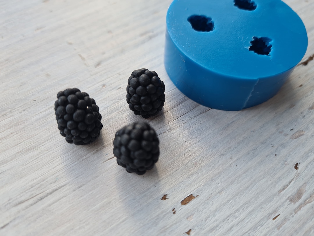 Silicone Mold of Wild Raspberry/blackberry, 3 Elements, Ø 1.1 Cm, H:1.2 ...