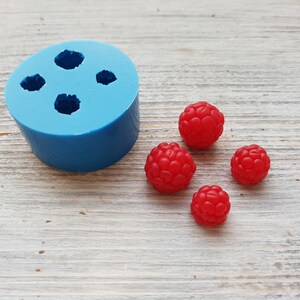 Silicone Mold of Handmade Raspberry, 4 Elements, Ø 0.9-1.3 Cm, H:1-1.3 ...