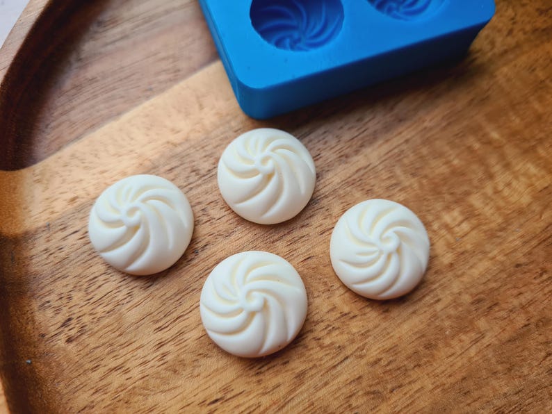 Silicone Mold of Dumpling, 1:6 Scale, Style 3, 4 Elements, ~ Ø 1.7 Cm ...