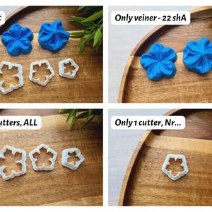 Silicone Veiner of Flower Texture, Style 1, Choose Full Set or ...