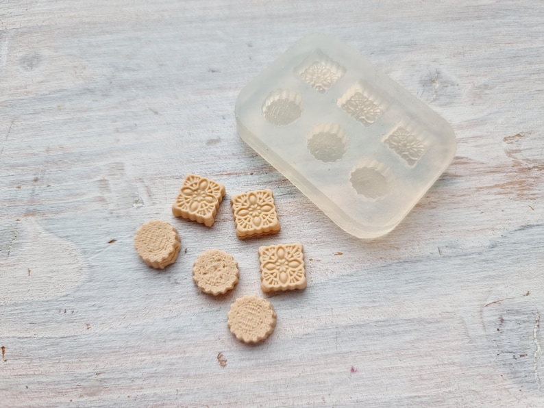 Silicone Mold of Сookie Set, 1:6 Scale, Style 10, 6 Elements, ~ 0.9, H ...