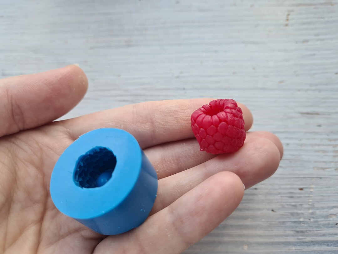 Silicone Mold of Natural Raspberry, Inverted, L, Ø 1.8 Cm, H:1.6 Cm ...