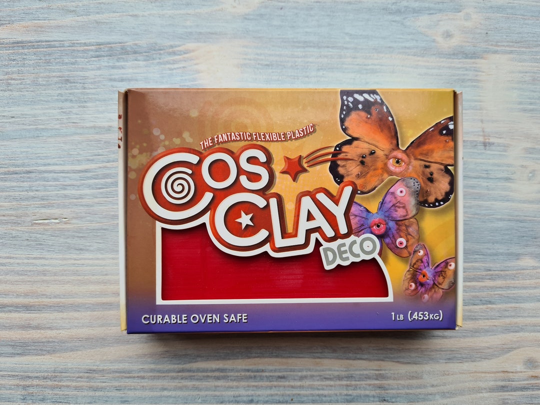 Cosclay Deco Red, 453g (1 Lb), Modelling Clay for Making Jewelry ...