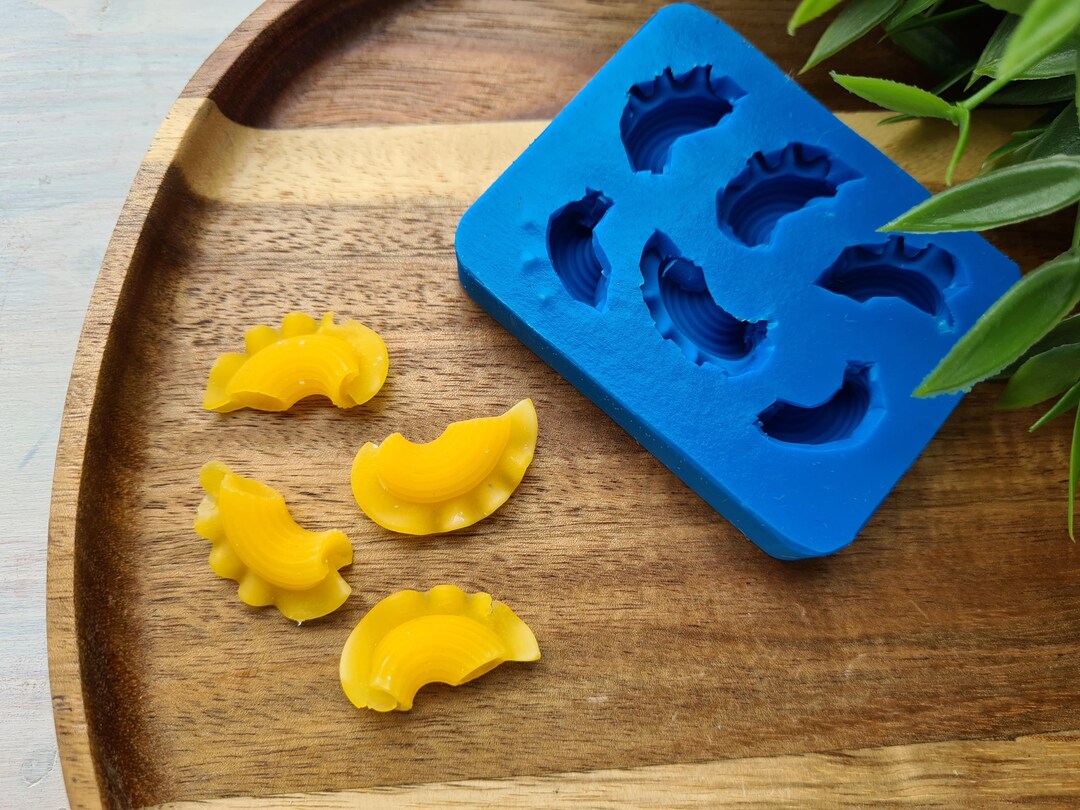 Silicone Mold of Macaroni Pasta, Style 2, 6 Elements, ~ 1.9*2.7 Cm, H:0 ...