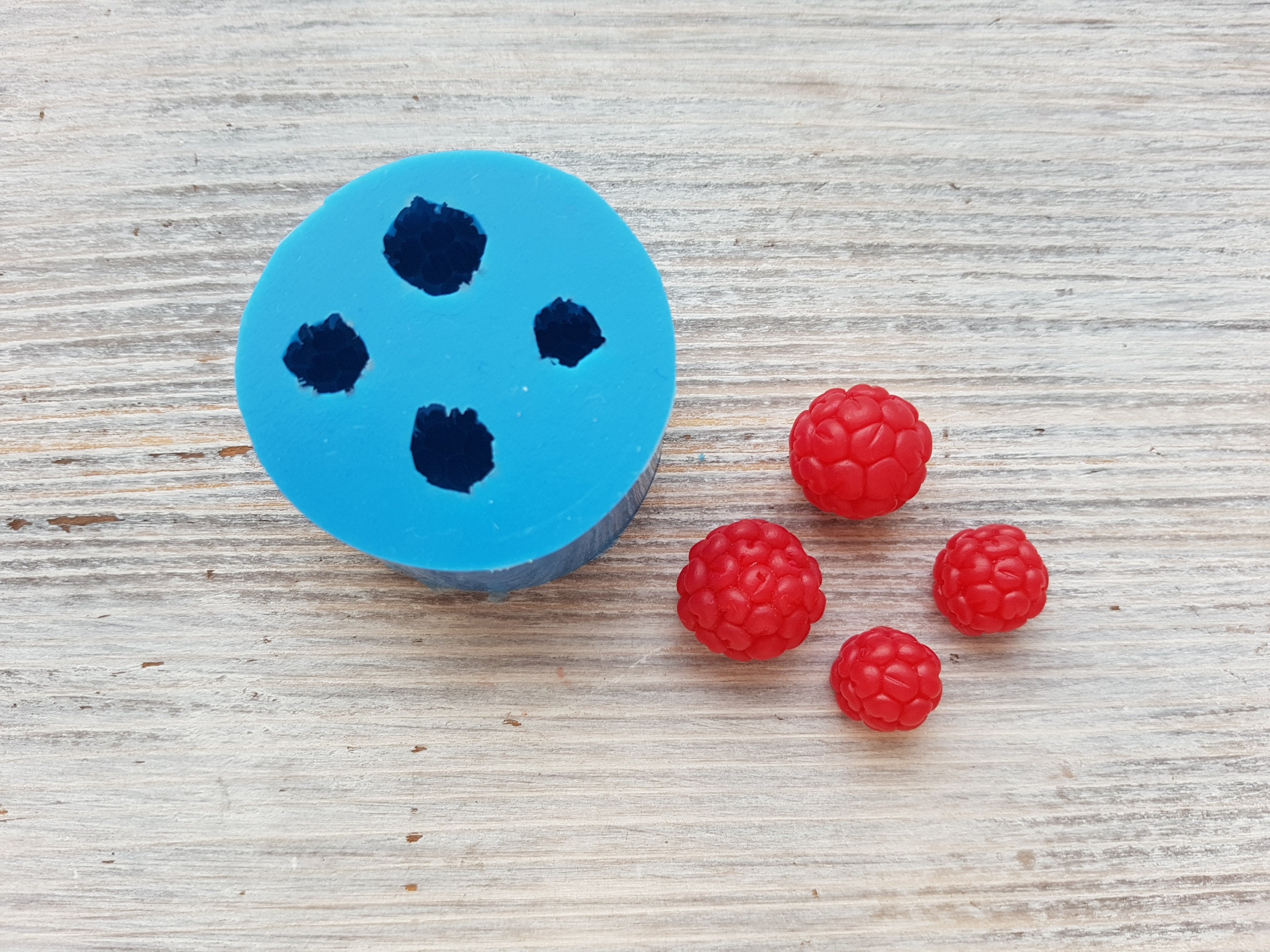 Silicone Mold of Handmade Raspberry 4 Pcs. Ø 1-1.4 Cm | Etsy