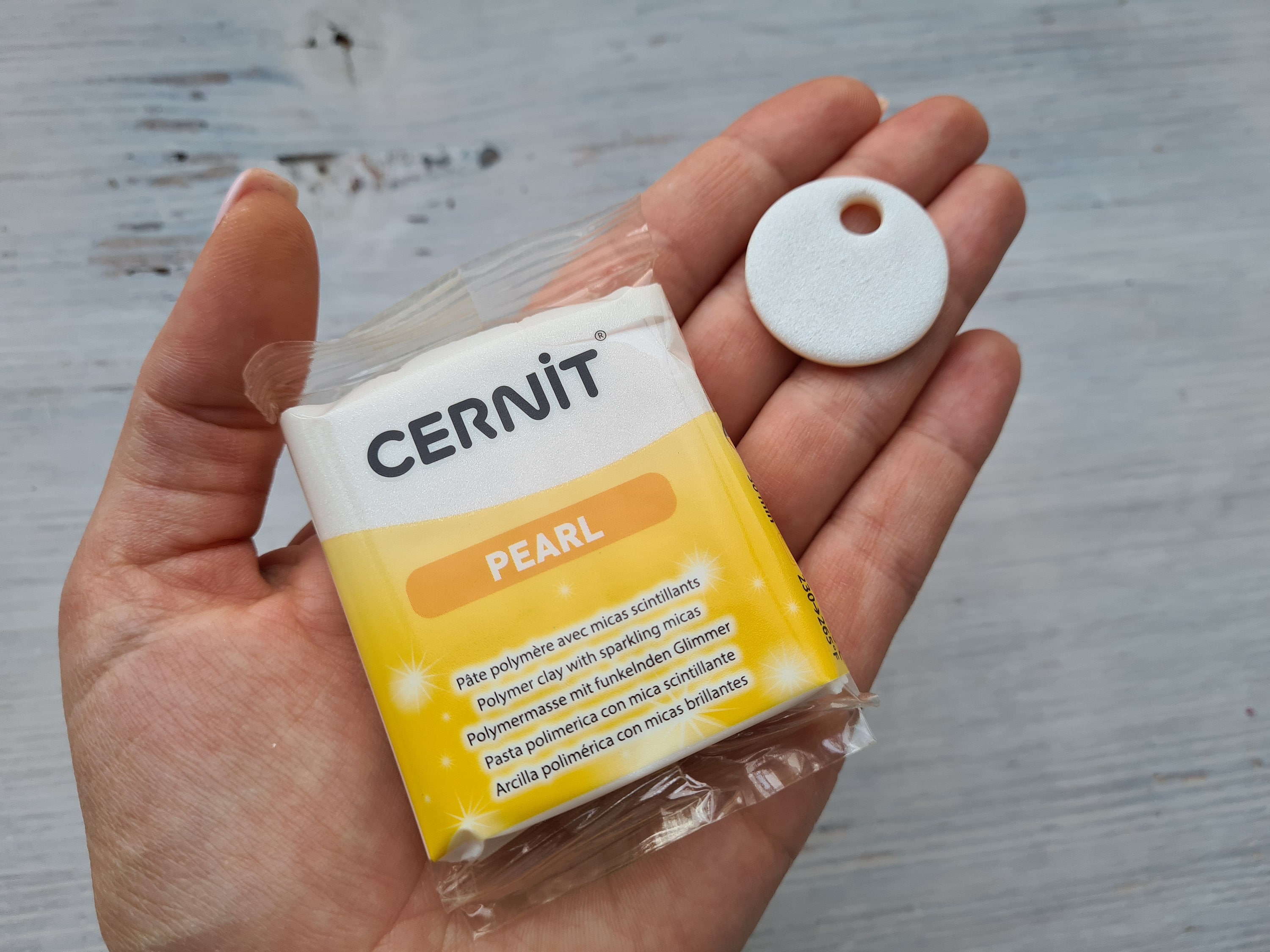 Cernit Pearl Polymer Clay 2oz Oven Bake Clay // cernit-pearl-blue Pearl ...