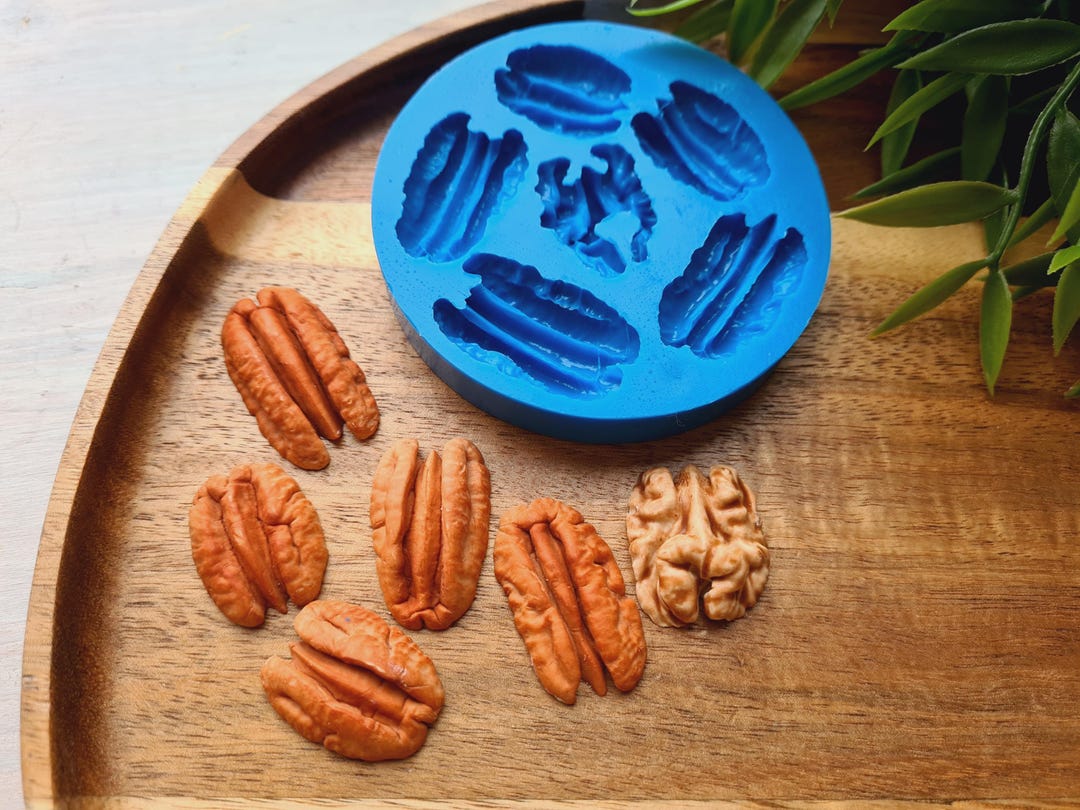 Silicone Mold of Nuts Set, Style 1, 5 Elements, ~ 1.7-3.2 Cm, H:0.5-0.8 ...