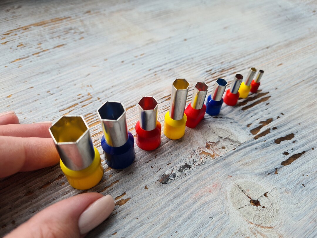 Set of Metal Cutters "hexagon", 4, 5 or 9 Pcs., ≈ 0.55-0.11 Inch (1.4cm ...