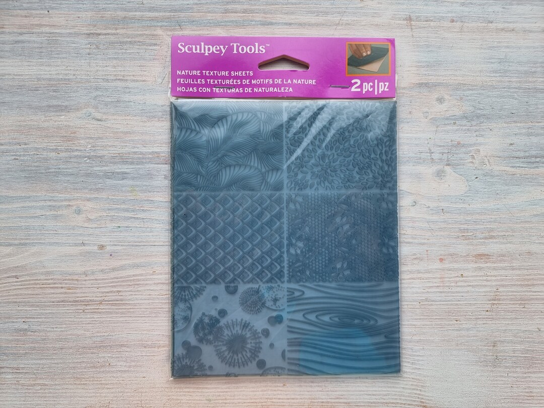 Sculpey Flexible Texture Sheets, Nature, 7 Motifs, Textured, Tool for ...