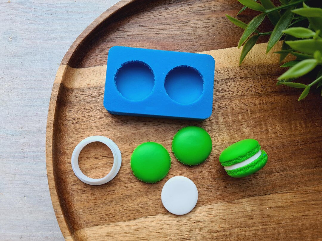 Silicone Mold of Macaron, Style 4, 2 Elements, ~ Ø 2.4 Cm, H:0.7 Cm ...