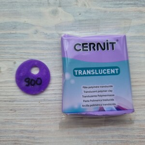 CERNIT Translucent Serie Polymer Clay, Violet, Nr. 900, Polymer Clay ...