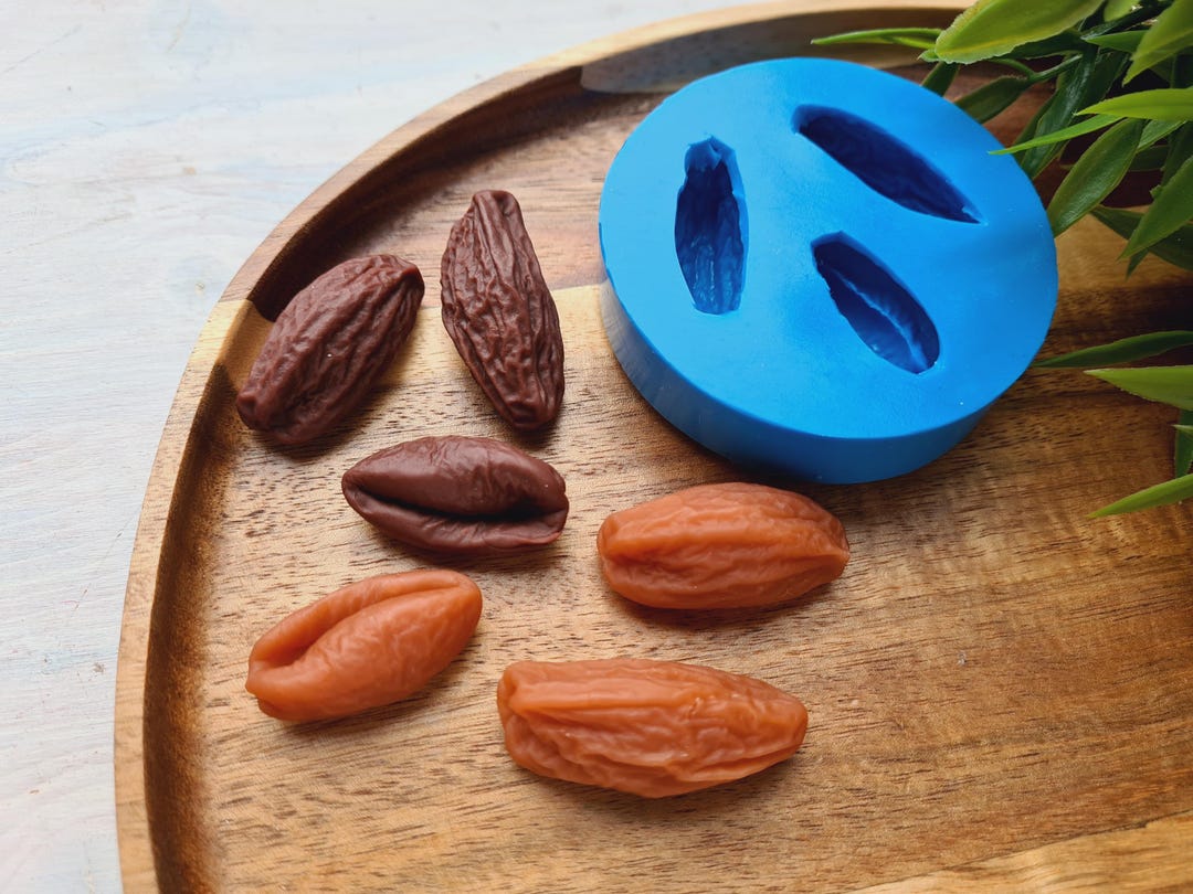 Silicone Mold of Dates, 3 Elements, ~ 3.2-4*1.7 Cm, H:1.1-1.5 Cm ...