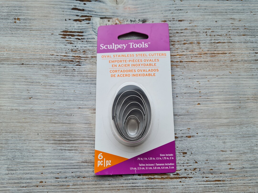 Oval Cutters From Premo Sculpey, 6 Pieces of Metal Figure Shapes ...