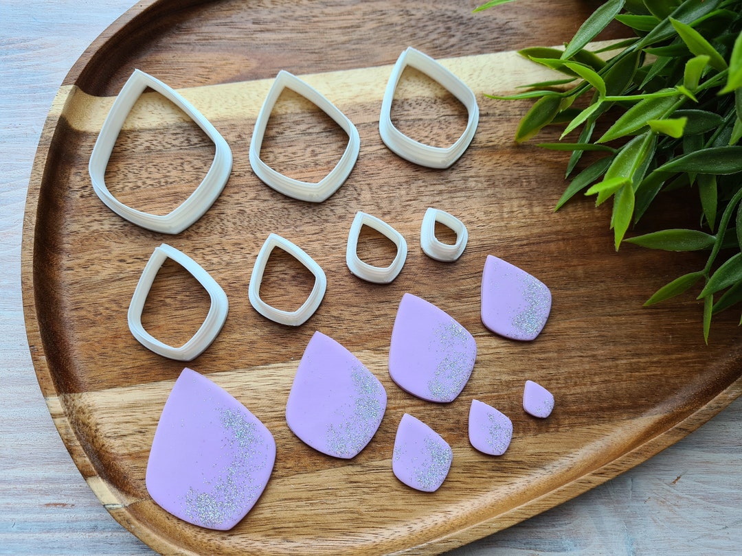 Irregular Drop, Set of 7 Cutters, One Clay Cutter or FULL Set, Earring ...