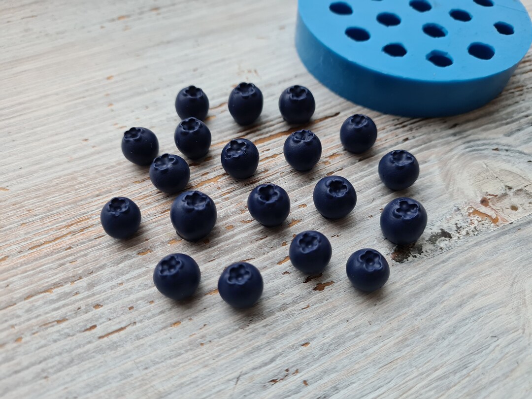 Silicone Mold of Handmade Blueberry, S, 19 Elements, Ø 1.2-1.4 Cm, H:0. ...