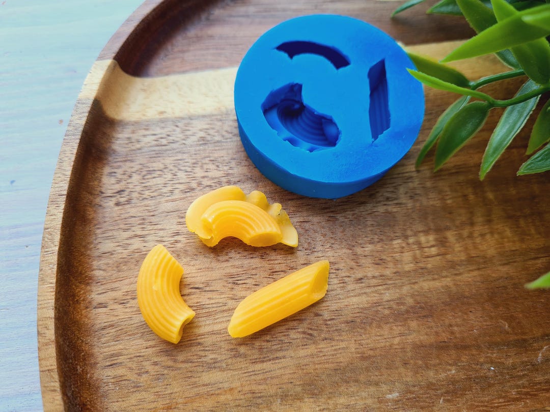 Silicone Mold of Macaroni Pasta, Style 1, 3 Elements, ~ 0.8-1.5*2.2-2.8 ...