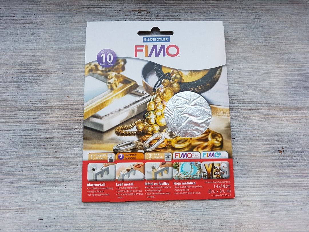 FIMO Metal Leaves 14*14 Cm, Silver, 10 Pcs., Modelling Clay, Cernit ...