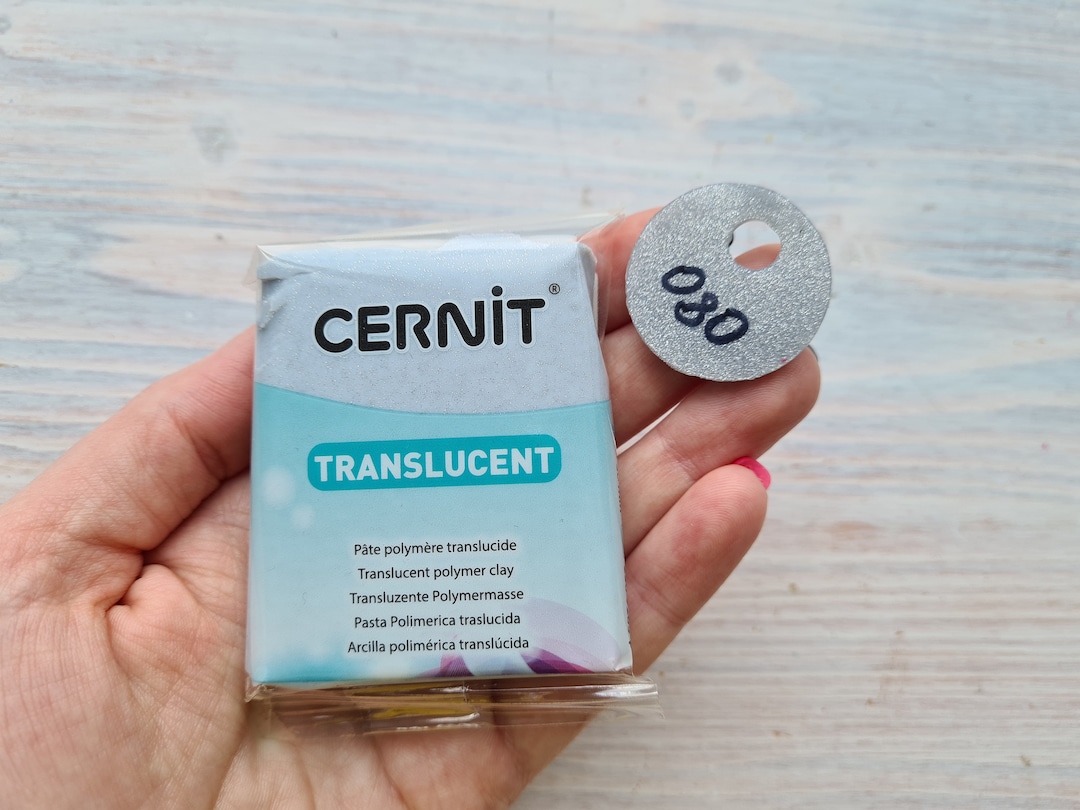 CERNIT Translucent Serie Polymer Clay, Glitter Silver, Nr. 080, 56g ...
