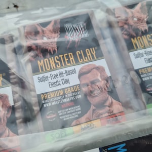 Monster Clay Modeling Clay Sample Pack 4x ~75 G, Premium Grade Modeling ...