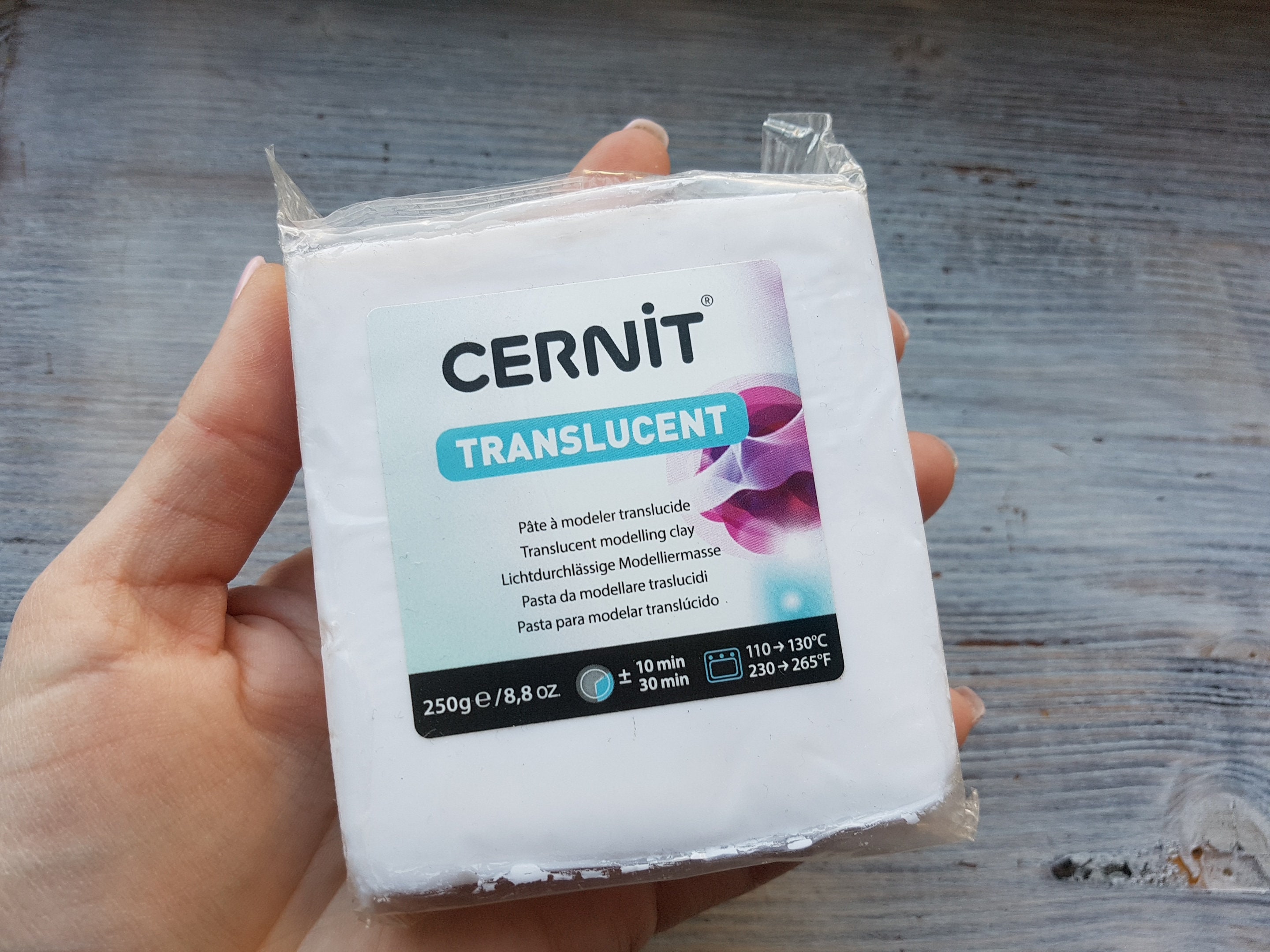 CERNIT Translucent White 005 Polymer Clay, 250g (8.8oz CERNIT Translucent White 005 Polymer Clay, 250g (8.8oz
