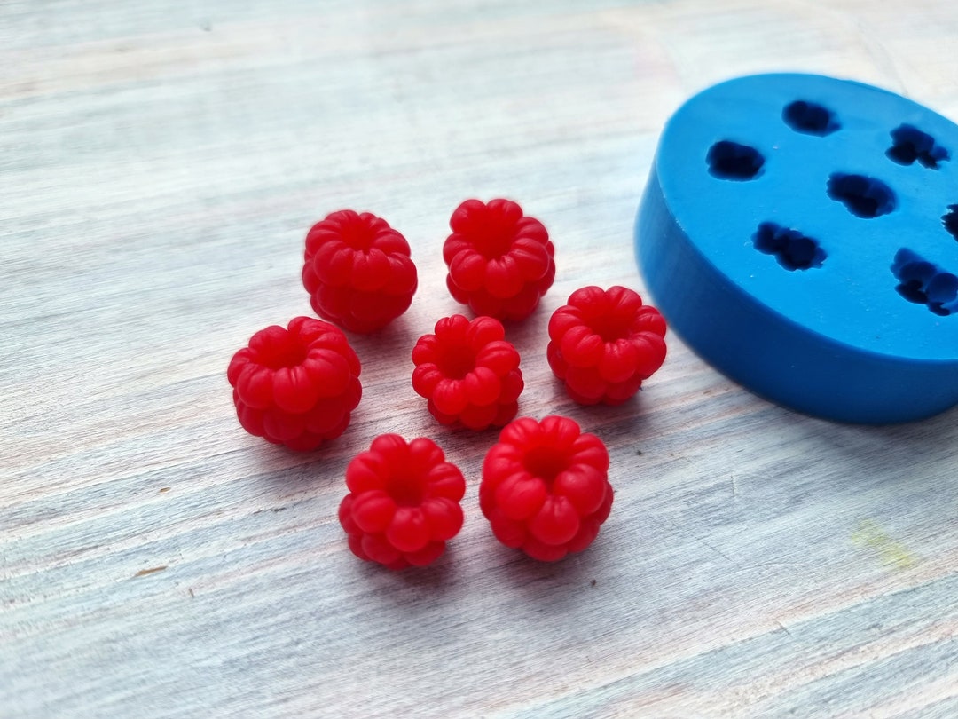 Silicone Mold of Natural Raspberry, Inverted, 7 Elements, Ø 1.1-1.3 Cm ...