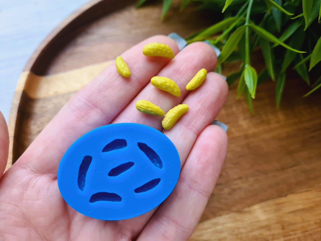 1:12 Scale Miniature Silicone Mold of Cucumber, Style 4, Mini, 6 ...