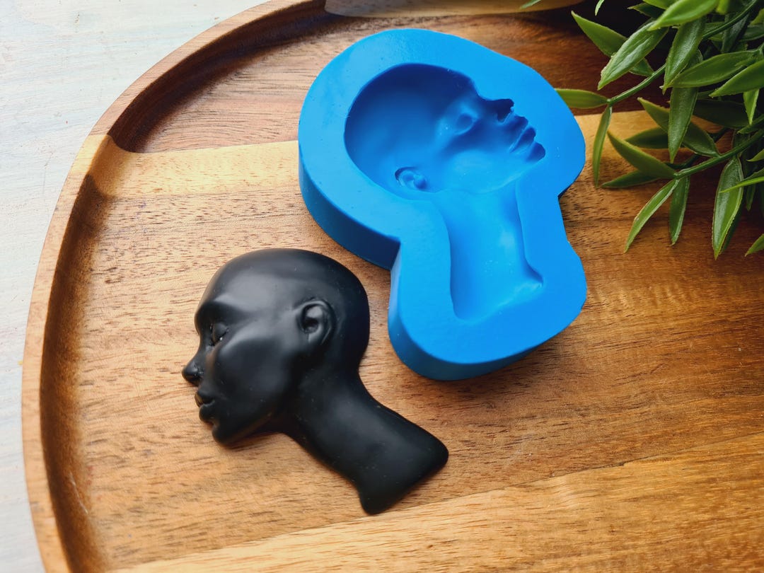 Silicone Mold of Doll Face, Style 48, ~ 4.9*7 Cm, H:1.4 Cm, Polymer ...