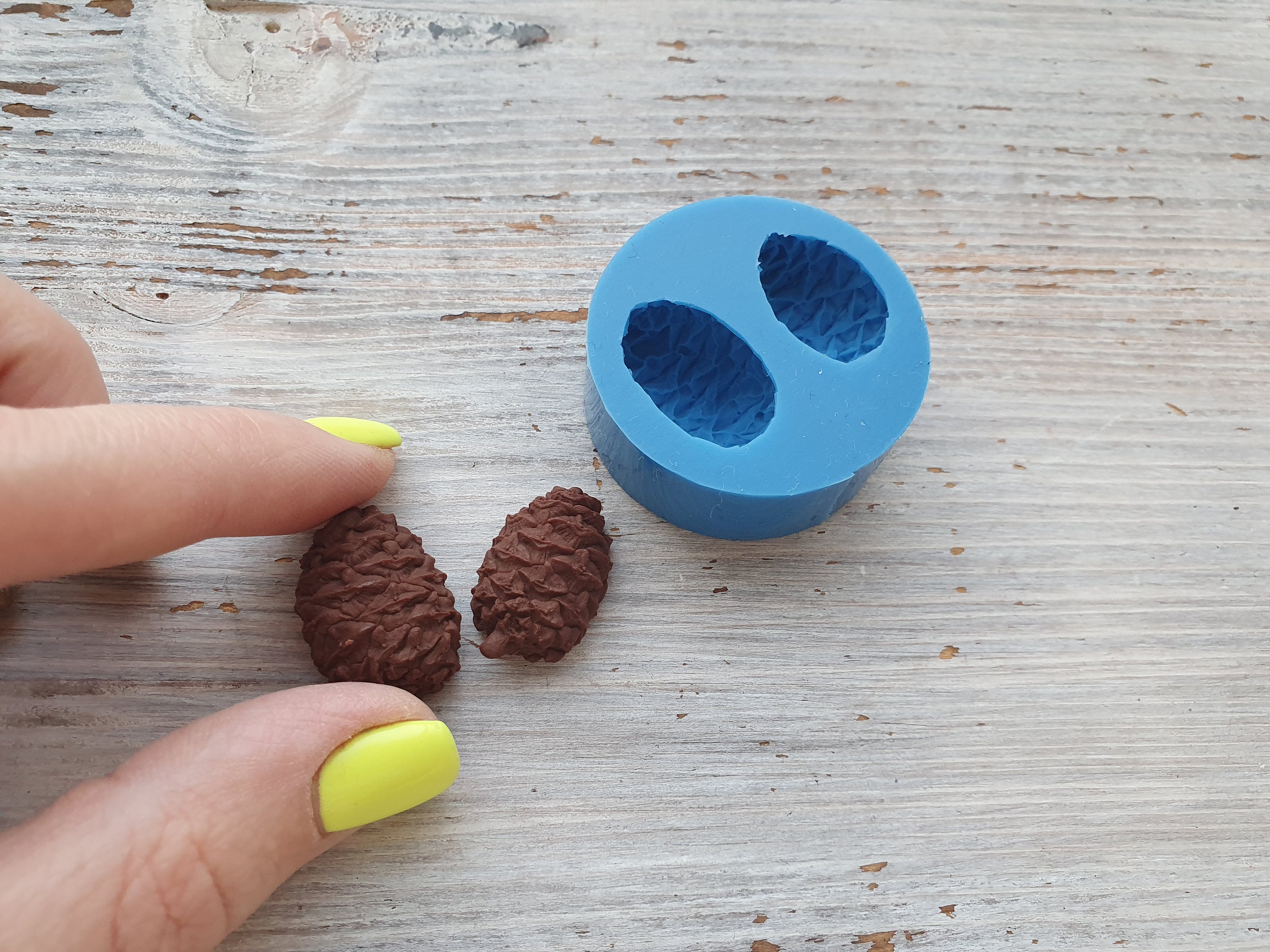 Molds Silicone mold of Pine cone Shape for all types of polymer clay Modeling tool for ...