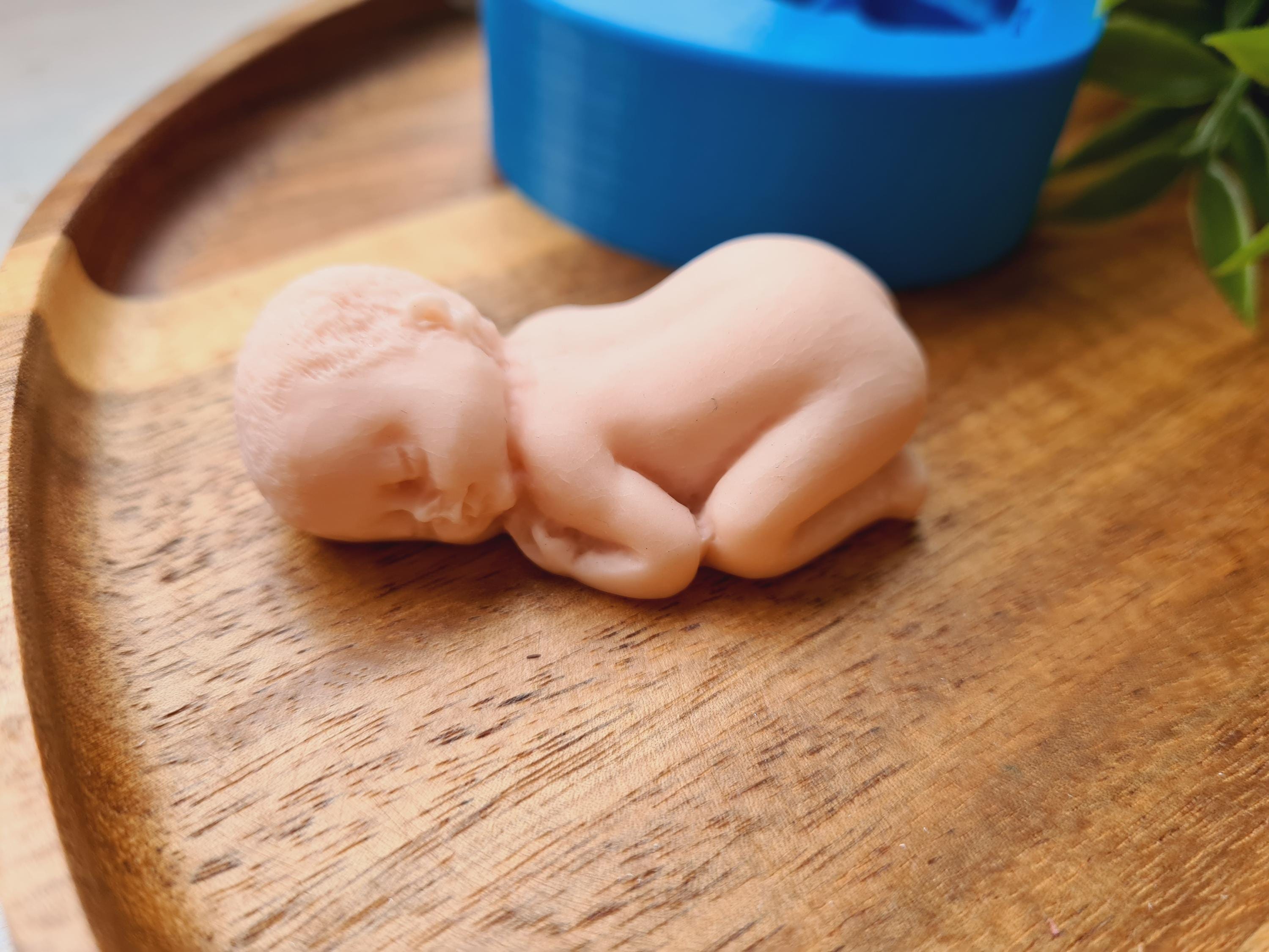 Silicone Mold of Baby, 2D, ~ 2.9*5.2 Cm, H:1.9 Cm, Polymer Clay, Resin ...