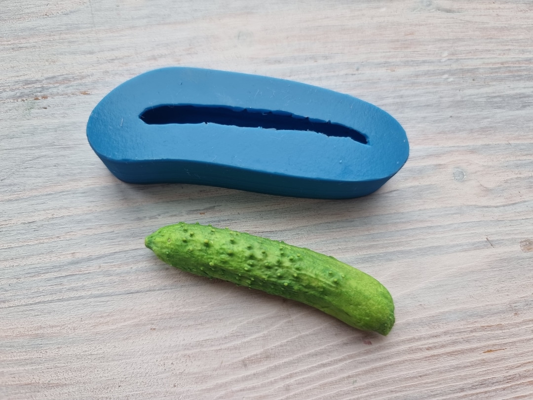 Silicone Mold of Cucumber, Style 1, 1.16.5 Cm, H:1.3 Cm, Modeling Tool ...