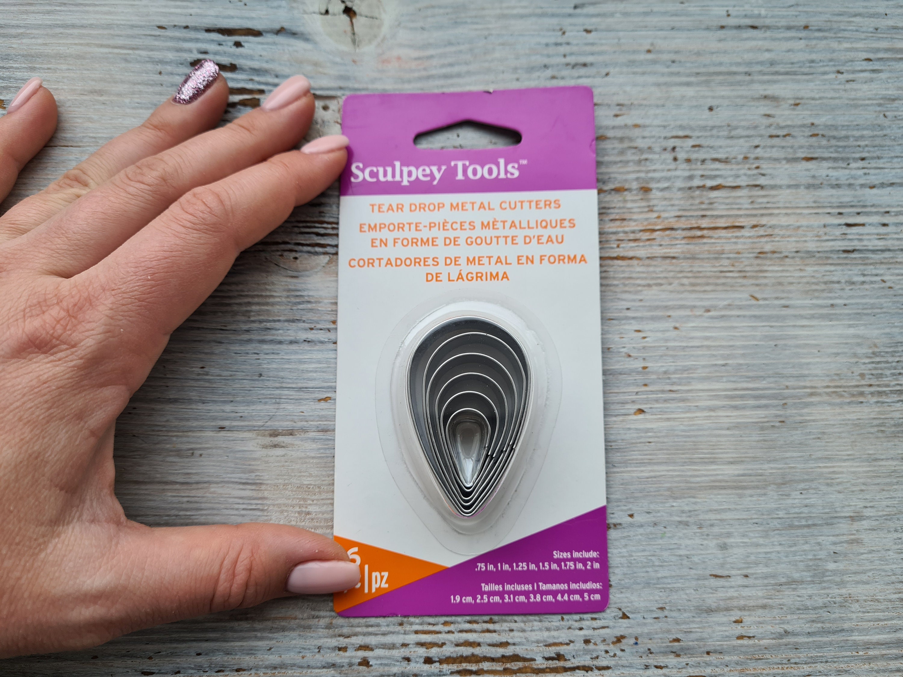 Sculpey Tear Drop Graduated Cutter Set, Metal Figure Shapes 6 Pieces ...