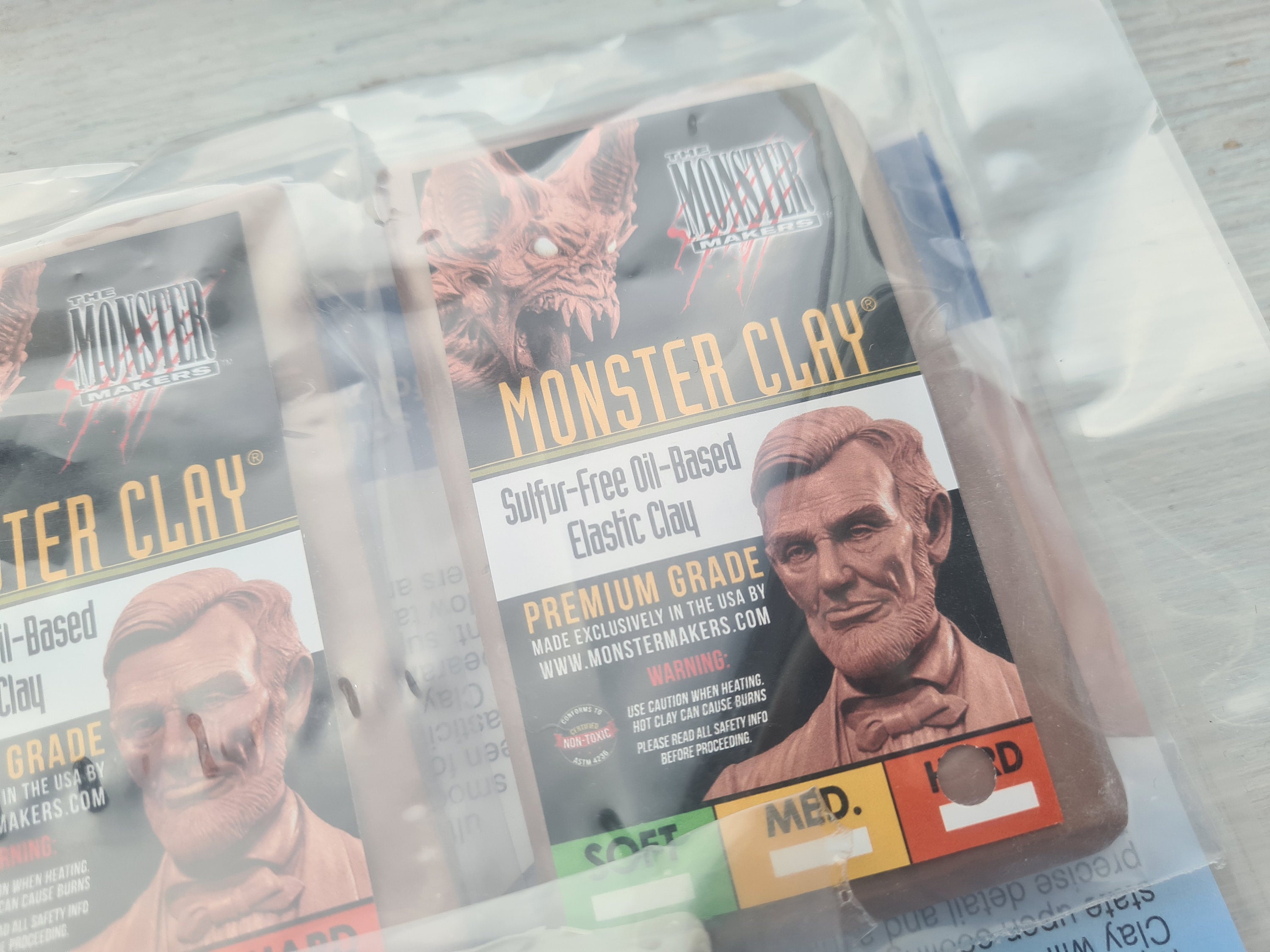 Monster Clay Modeling Clay Sample Pack 4x ~75 G, Premium Grade Modeling ...