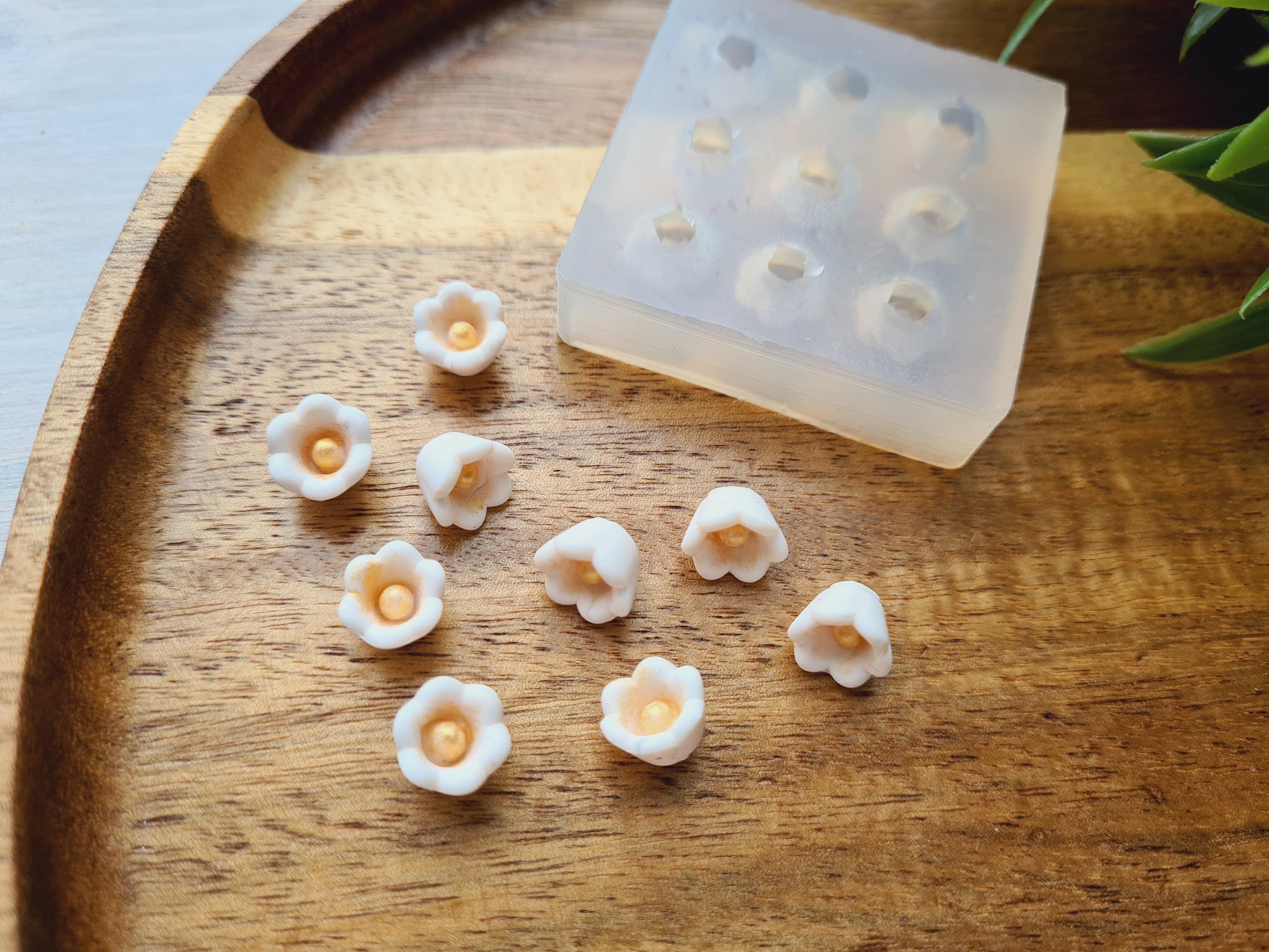Silicone Mold of Lily of the Valley, Style 2, 9 Elements, ~ Ø 0.9 Cm, H ...