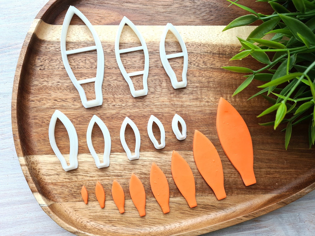 Leaf/petal, Style 2, Set of 8 Cutters, One Clay Cutter or FULL Set ...