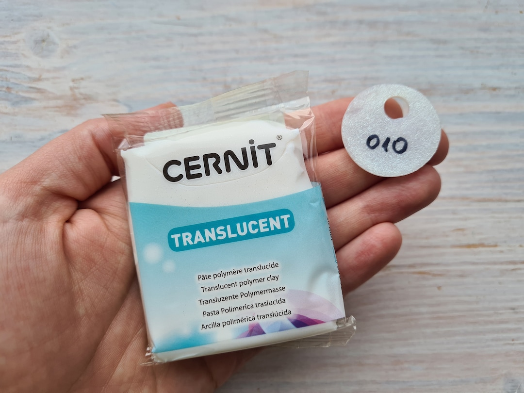 CERNIT Translucent Serie Polymer Clay, Glitter White, Nr. 010, 56g (2oz ...
