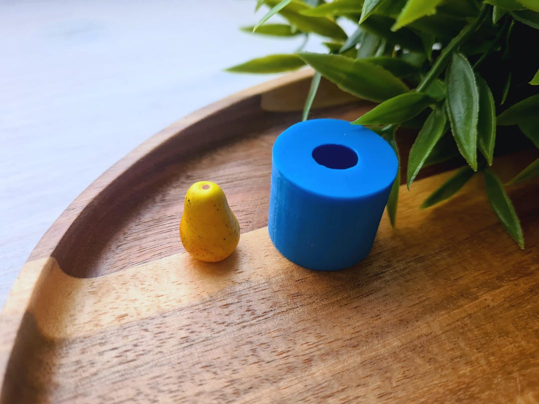 1/6 Silicone Mold of Pear, Style 1, Mini, ~ Ø 1.2 Cm, H:1.7 Cm ...