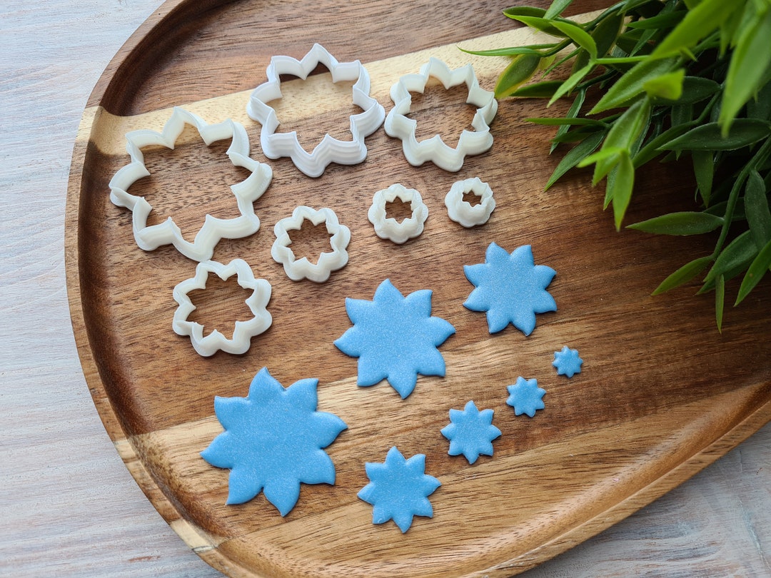 Sunny Flower, Set of 7 Cutters, One Clay Cutter or FULL Set, Earring ...