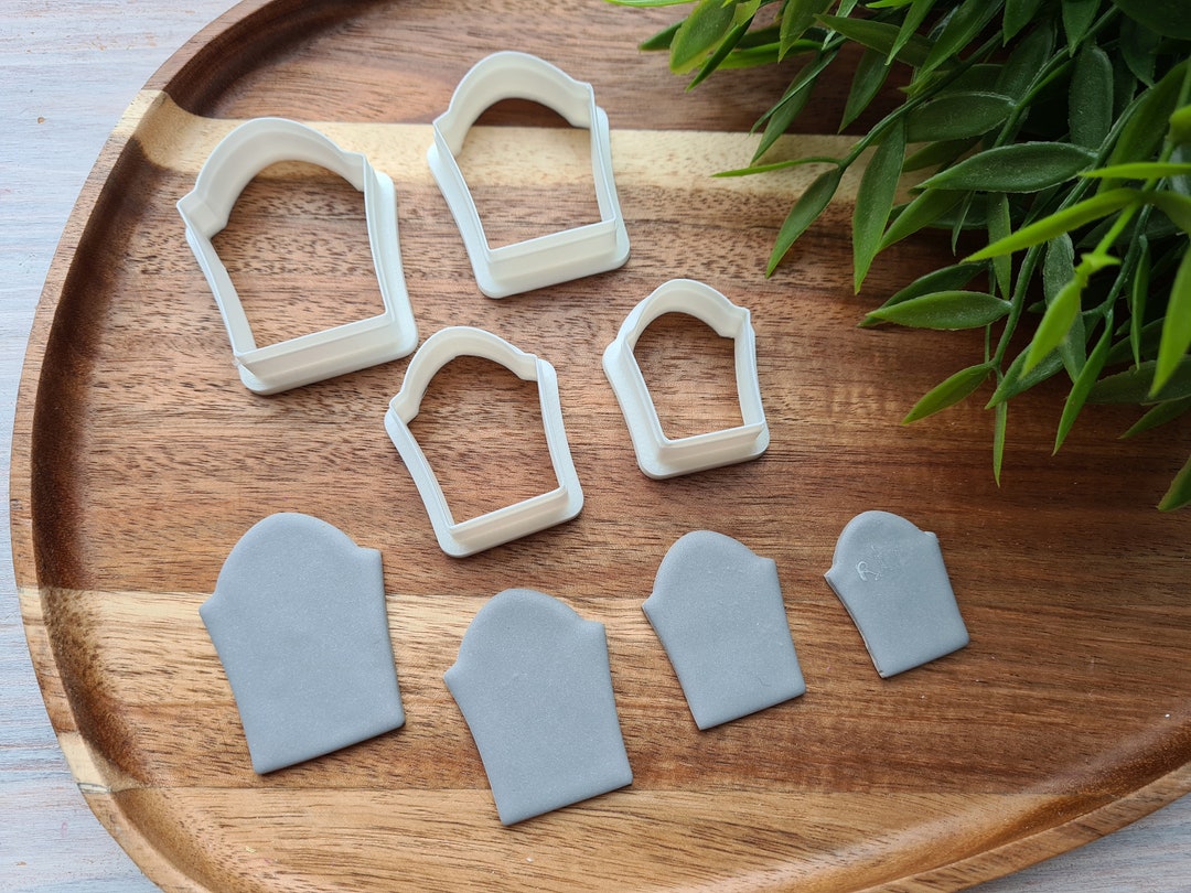Grave, Set of 4 Cutters, One Clay Cutter or FULL Set, Earring Cutters ...
