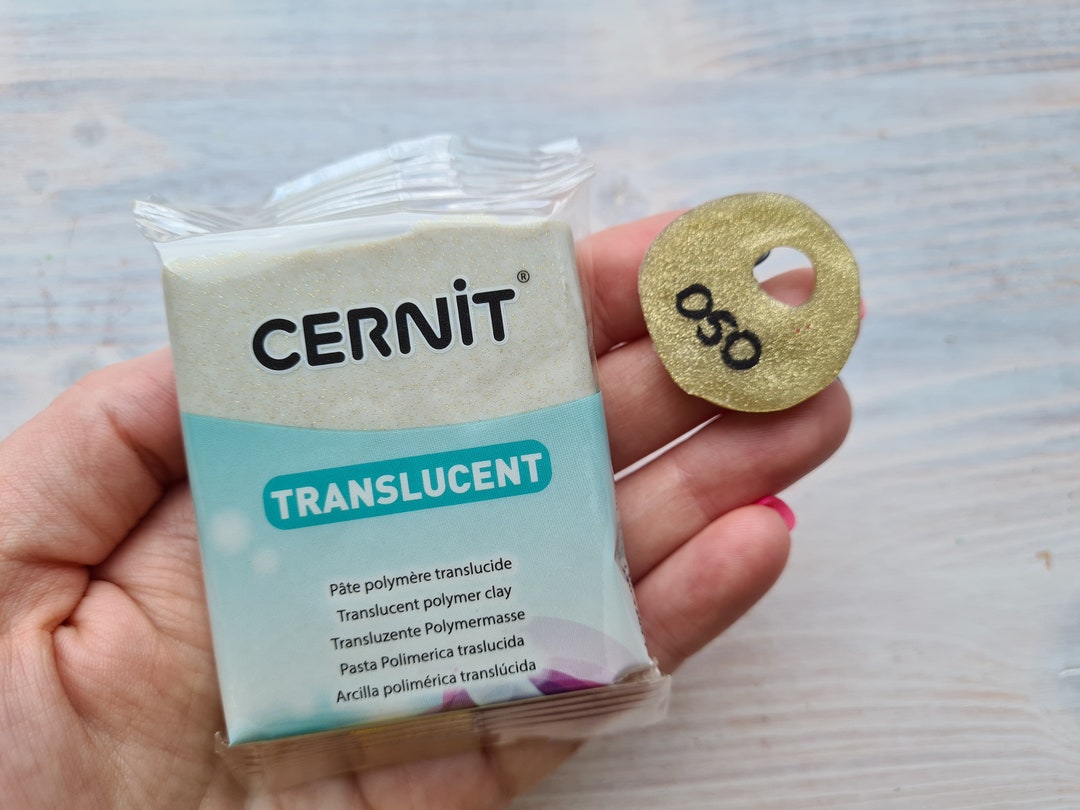 CERNIT Translucent Serie Polymer Clay, Glitter Gold, Nr. 050, Polymer ...