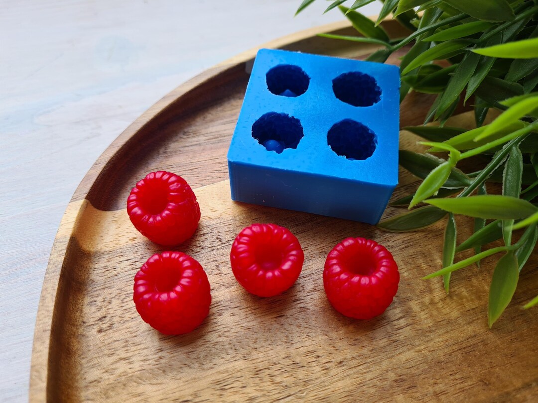Silicone Mold of Raspberry, Style 9, Inverted, 4 Elements, ~ Ø 1.8 Cm ...