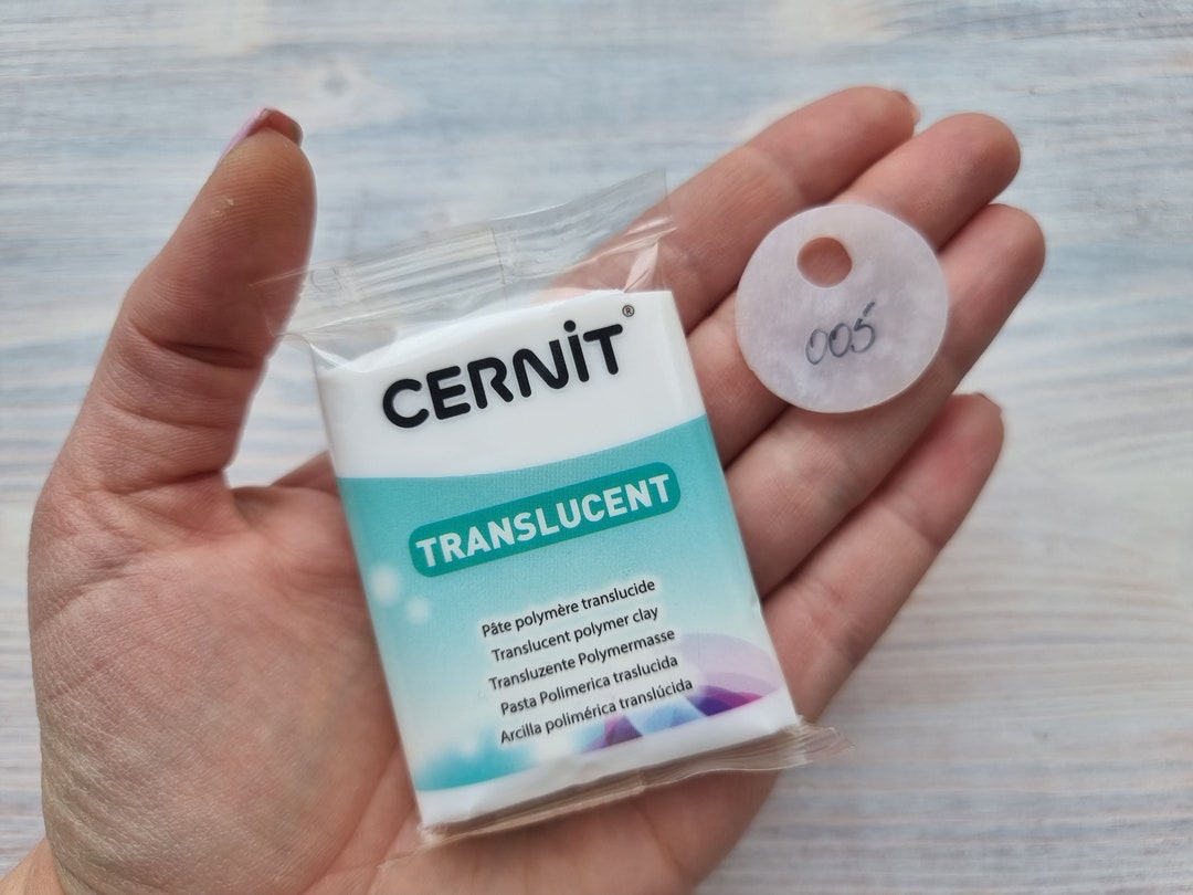 CERNIT Translucent White, Nr. 005 Polymer Clay, 56g (2oz), Soft Clear ...