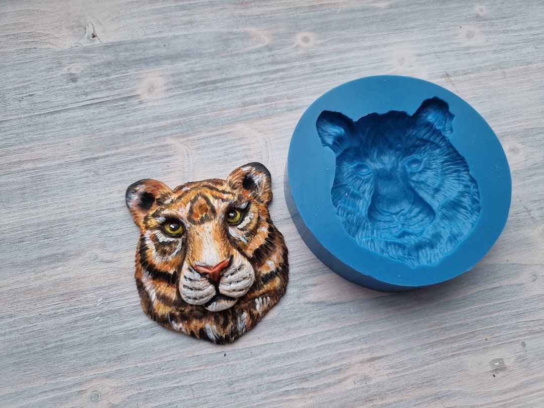 Silicone Mold of Tiger, ~ 7.5 * 8.5 Cm, Realistic Animal Mold for ...