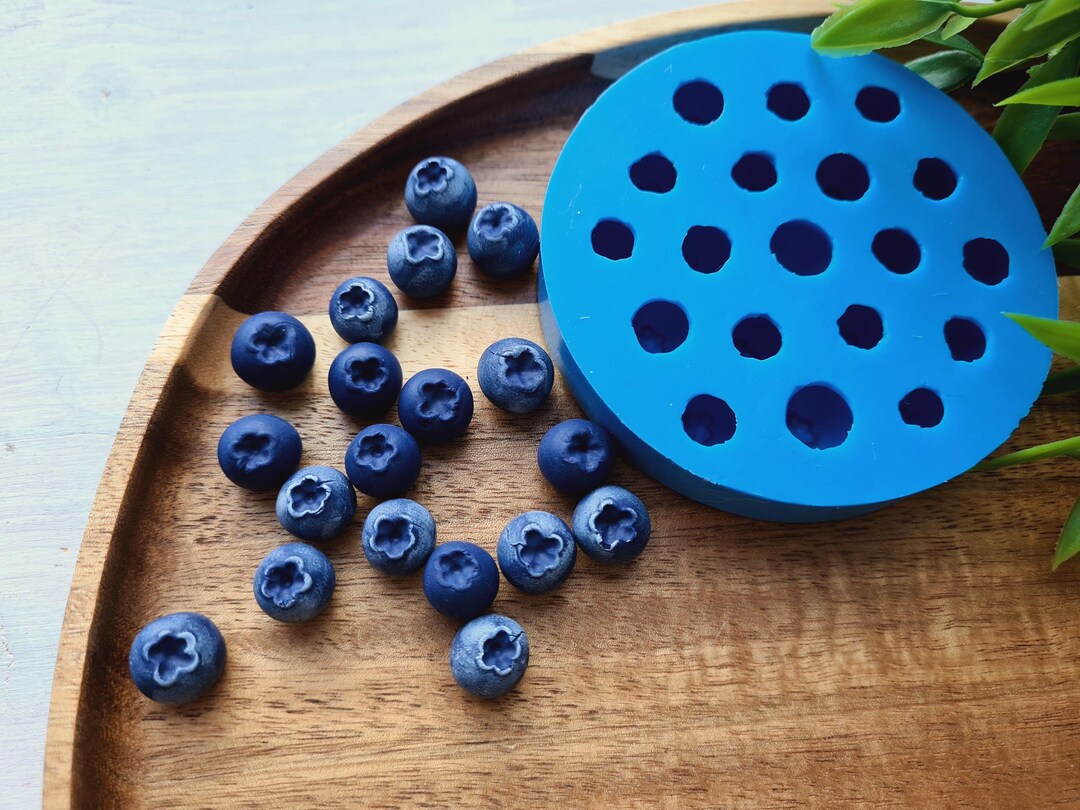 Silicone Mold of Blueberry, Style 5, 19 Elements, ~ Ø 1-1.2 Cm, H:0.9-1 ...