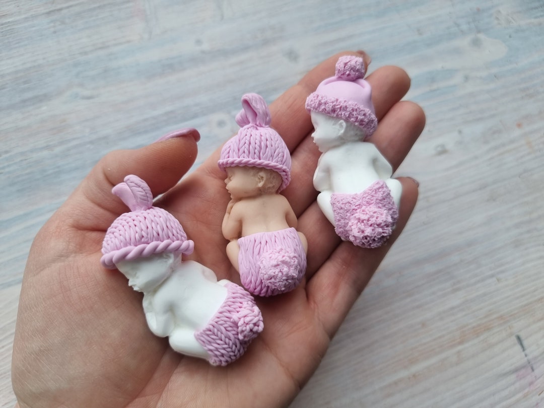 Silicone Mold of Baby in Clothes, 3 Styles, 2D, ~ 2.9*6.2-6.8 Cm, H:2.6 ...