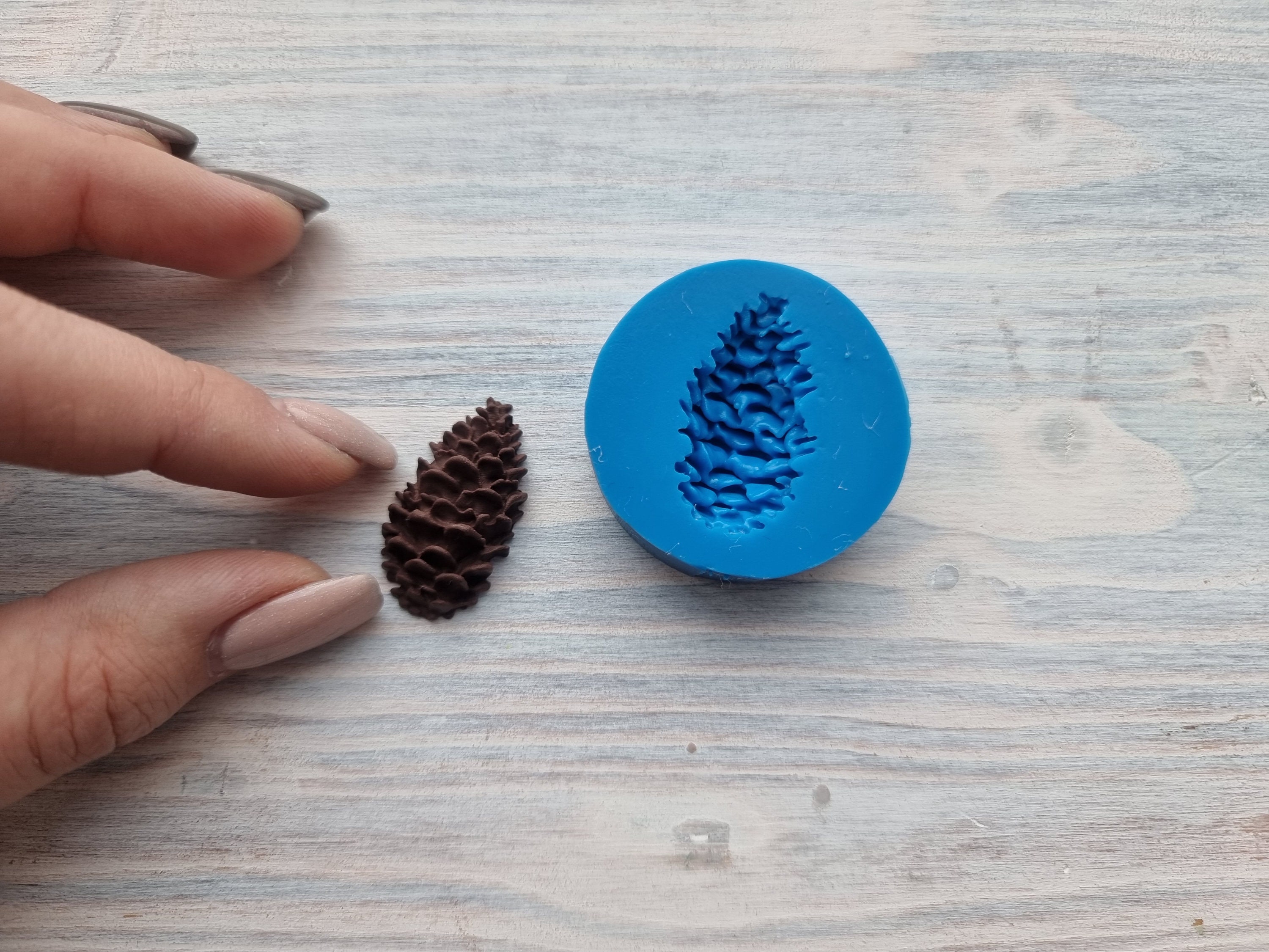 Molds Silicone mold of Pine cone Shape for all types of polymer clay Modeling tool for ...
